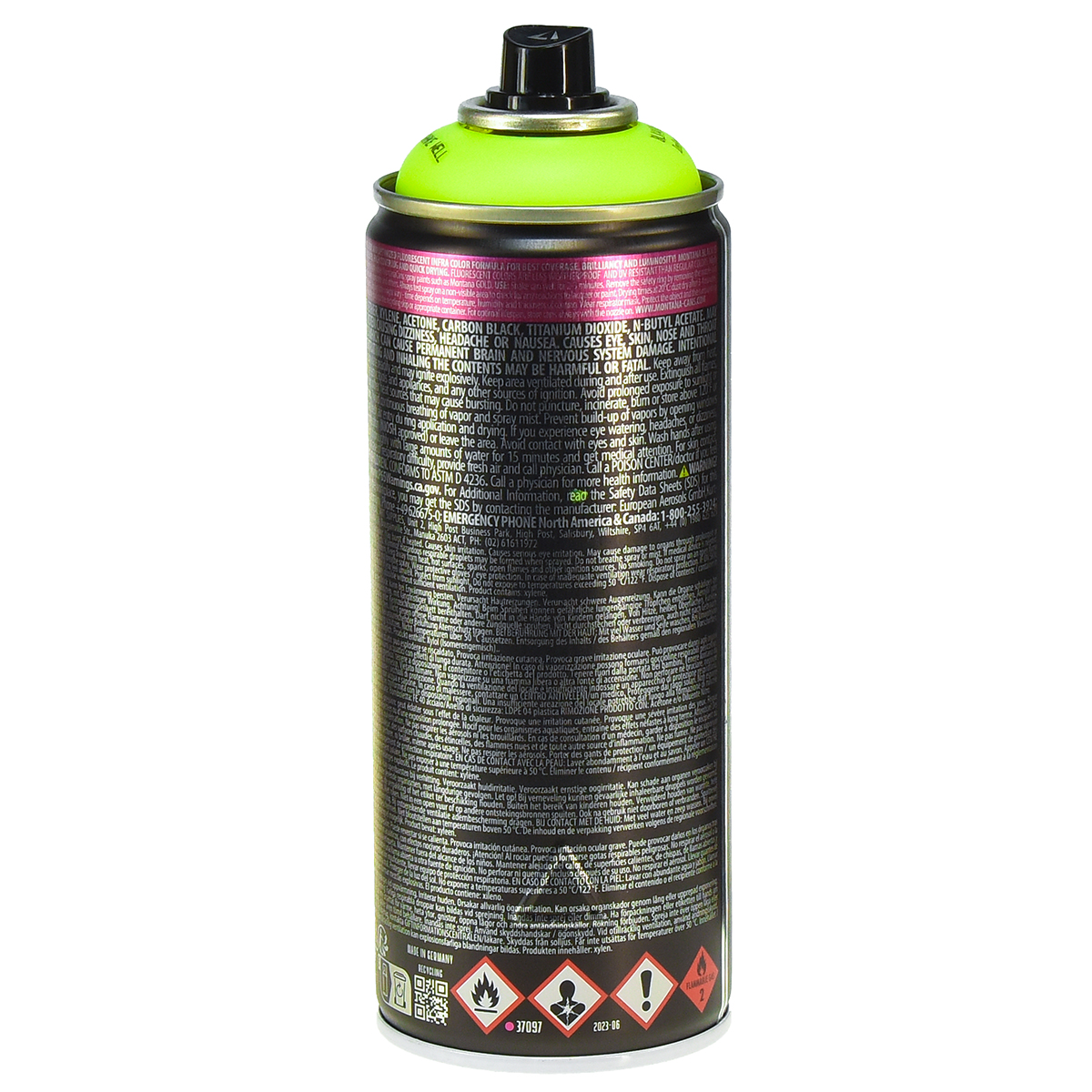 Peinture en aérosol jaune fluorescent, 400 ml, pour usage intérieur ...