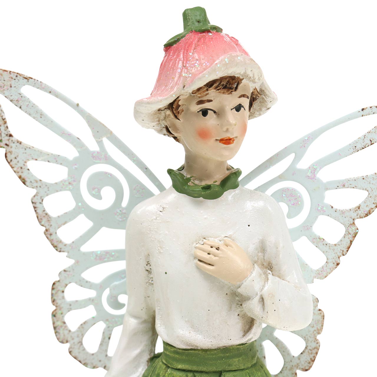 Floristik24.fr Figurine déco elfe couple elfe blanc, rose, vert H20cm ...