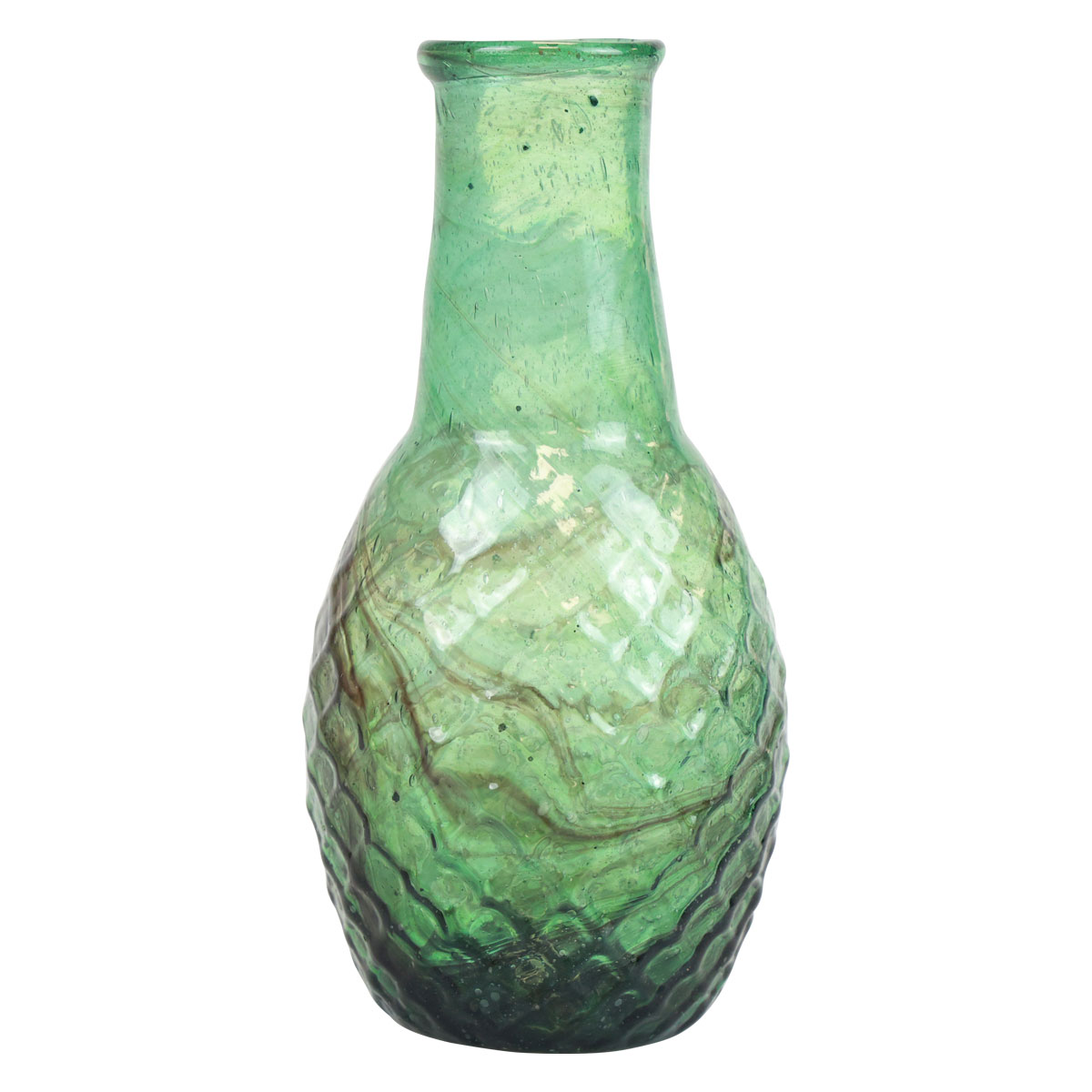 Floristik24.fr Mini vase vase en verre vert vase à fleurs diamants Ø6cm ...