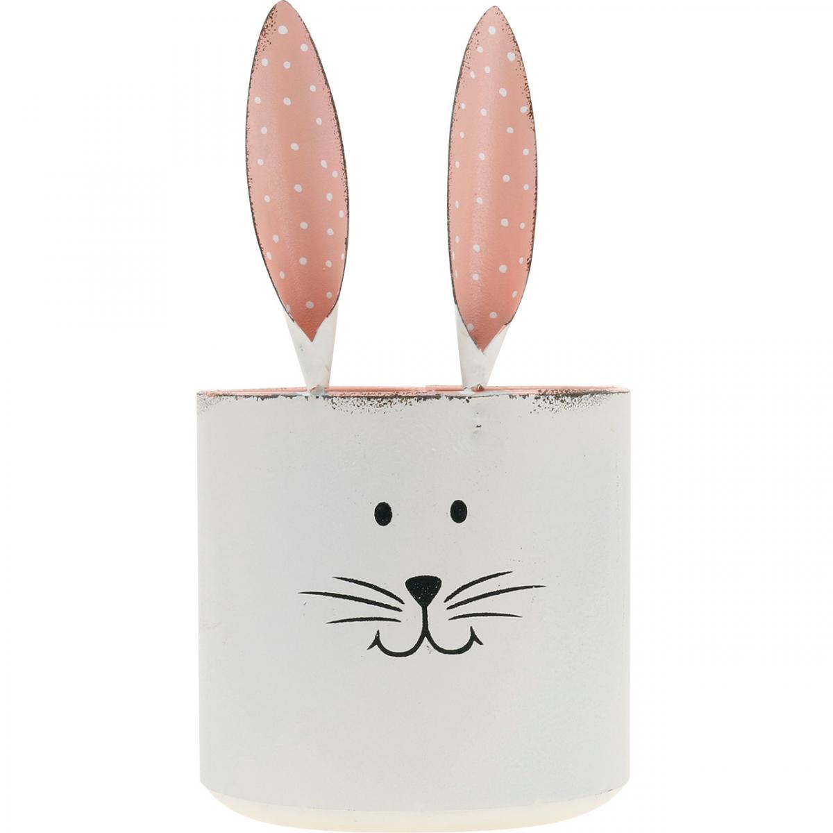 Floristik24.fr Cache-pot tête de lapin, décoration de Pâques, lapin en ...