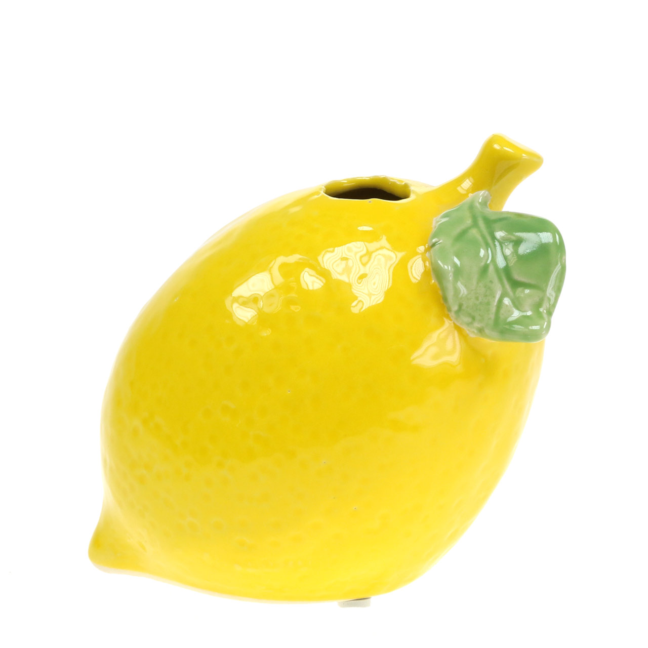 Floristik24.fr Vase en faïence Jaune Citron 10cm-820387-ZITRONE