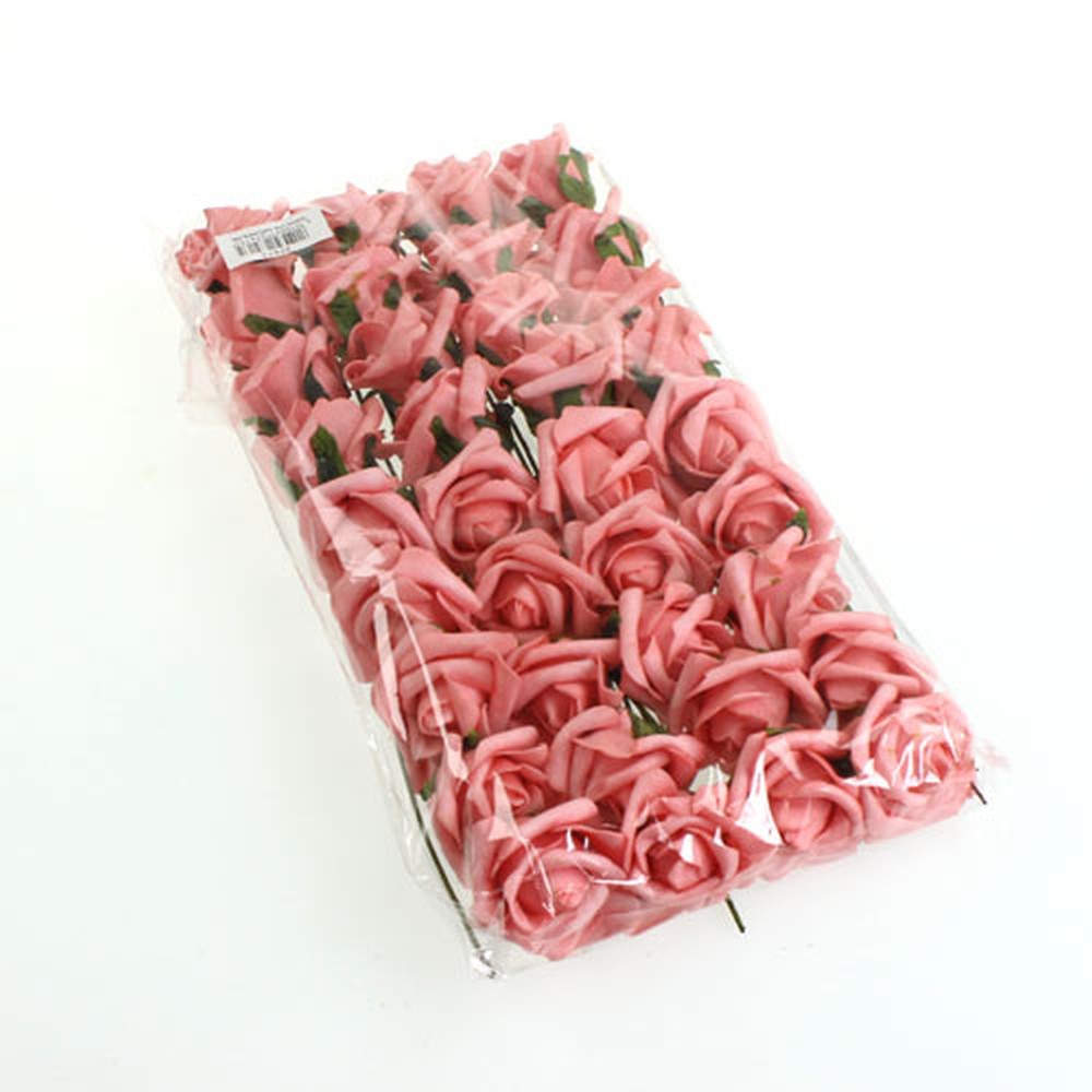 Floristik24.fr Rose mousse Ø4.5cm rose 36p-27413