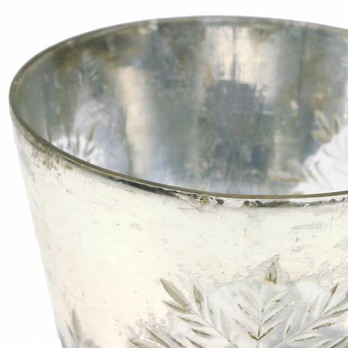 Floristik24.fr Lanterne flocon de neige argenté Ø12.5cm H12cm
